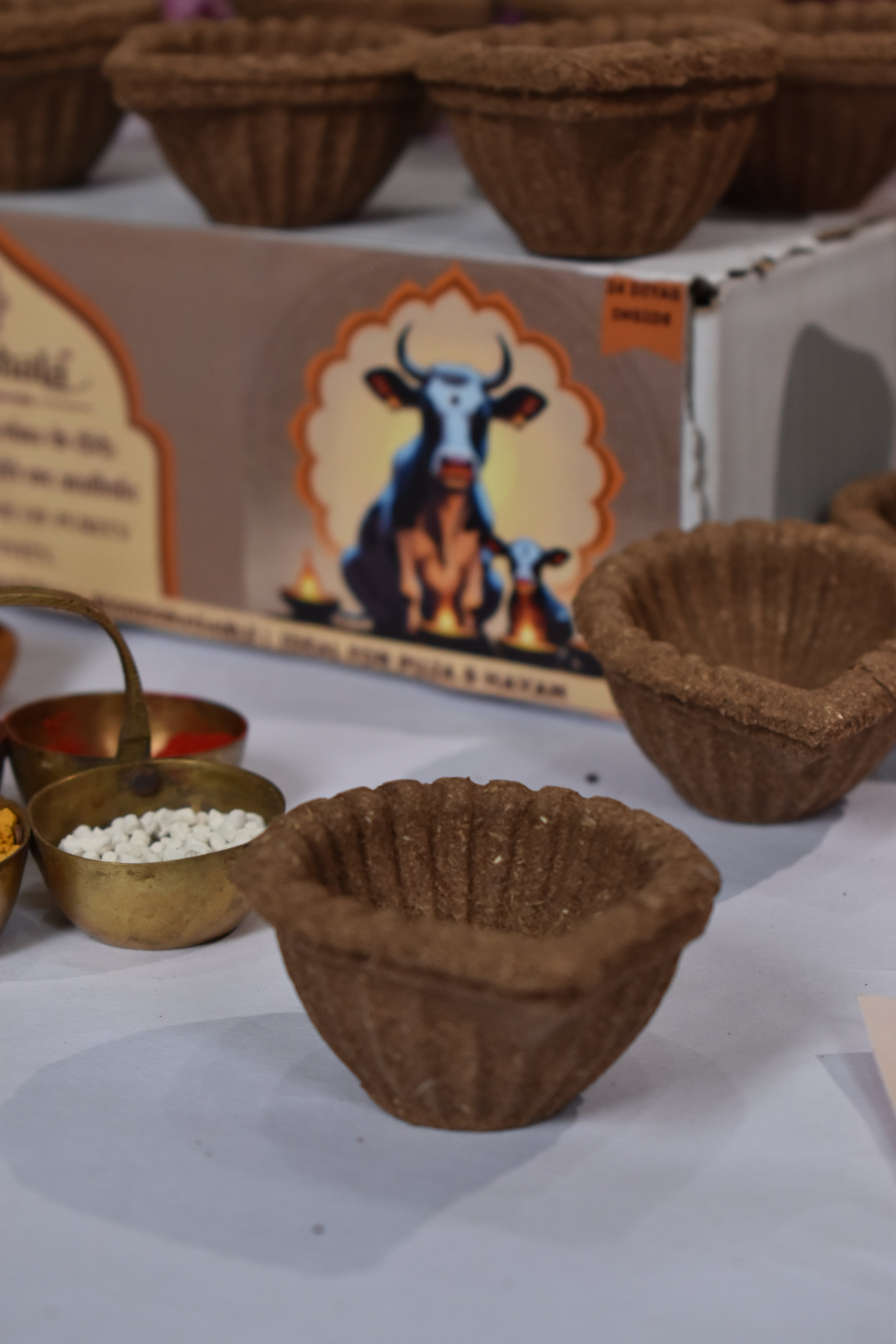 Eco-Friendly Gobar Diya – 100% Natural Cow Dung Diya | Poojashala ...